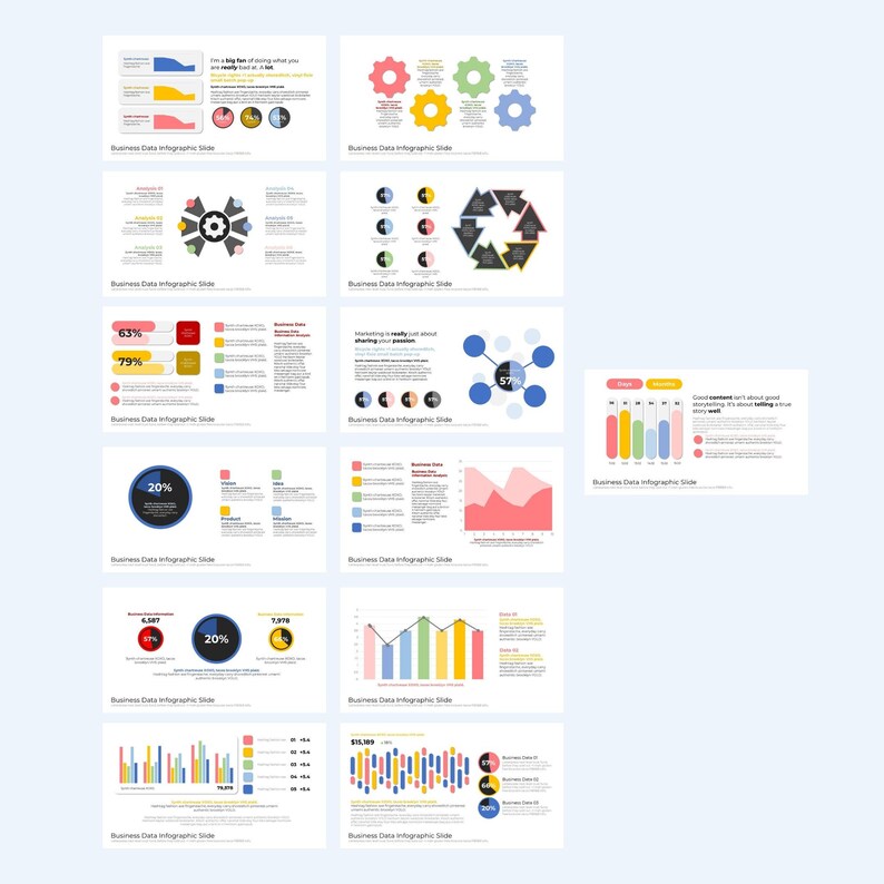 Business Data Chart Powerpoint Templates | Editable Presentation (33 ...