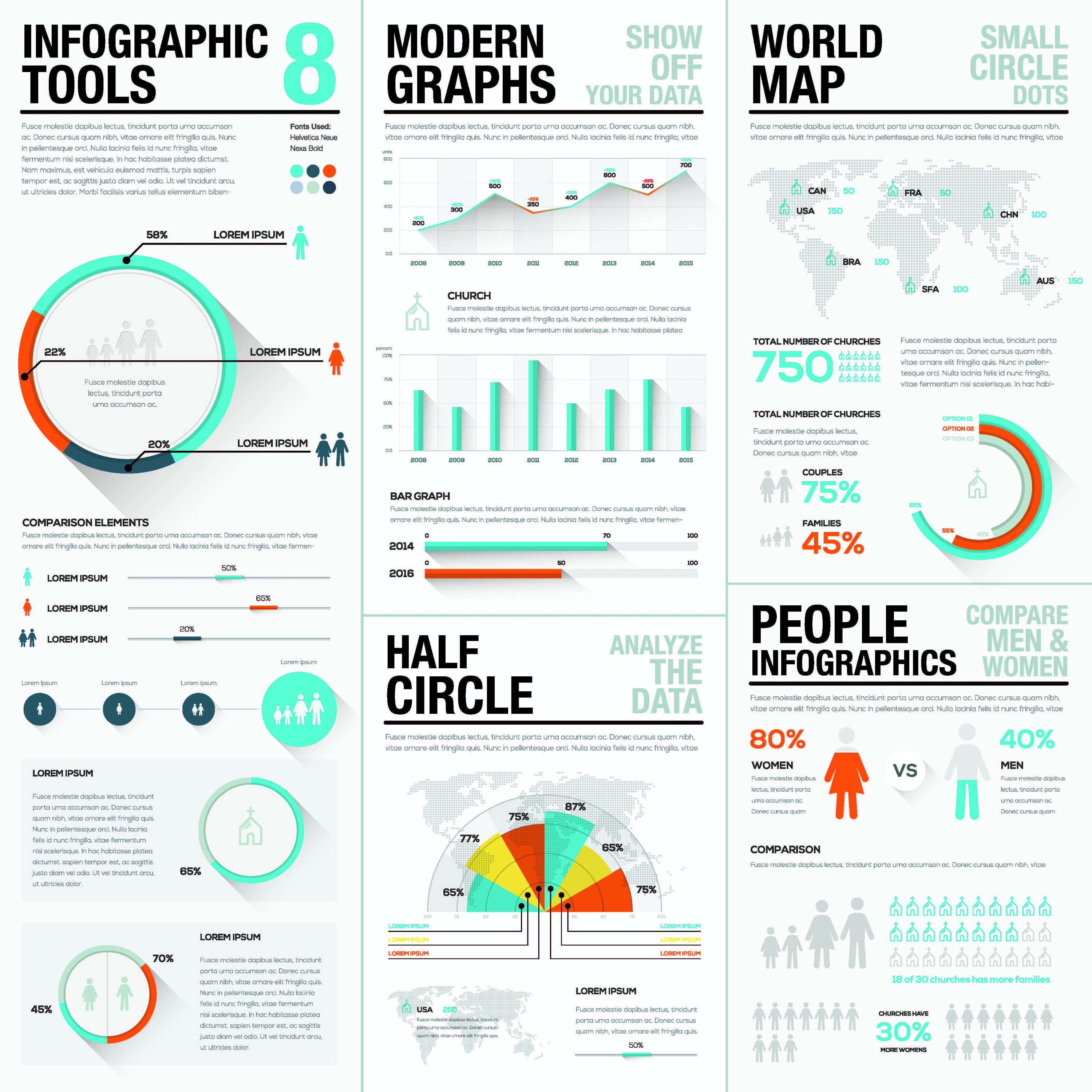 Infographic Tools Vector Templates Vector Infographics - Etsy