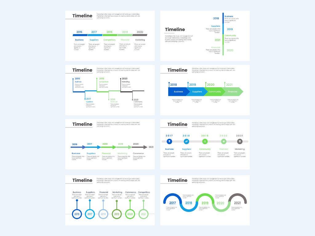 Aesthetic Timeline Chart Templates | Google Slides (editable) - Etsy
