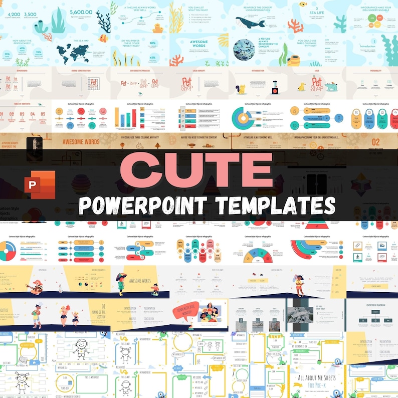 Cute Powerpoint Templates Bundle | Cute Presentation Template | Elegant ...