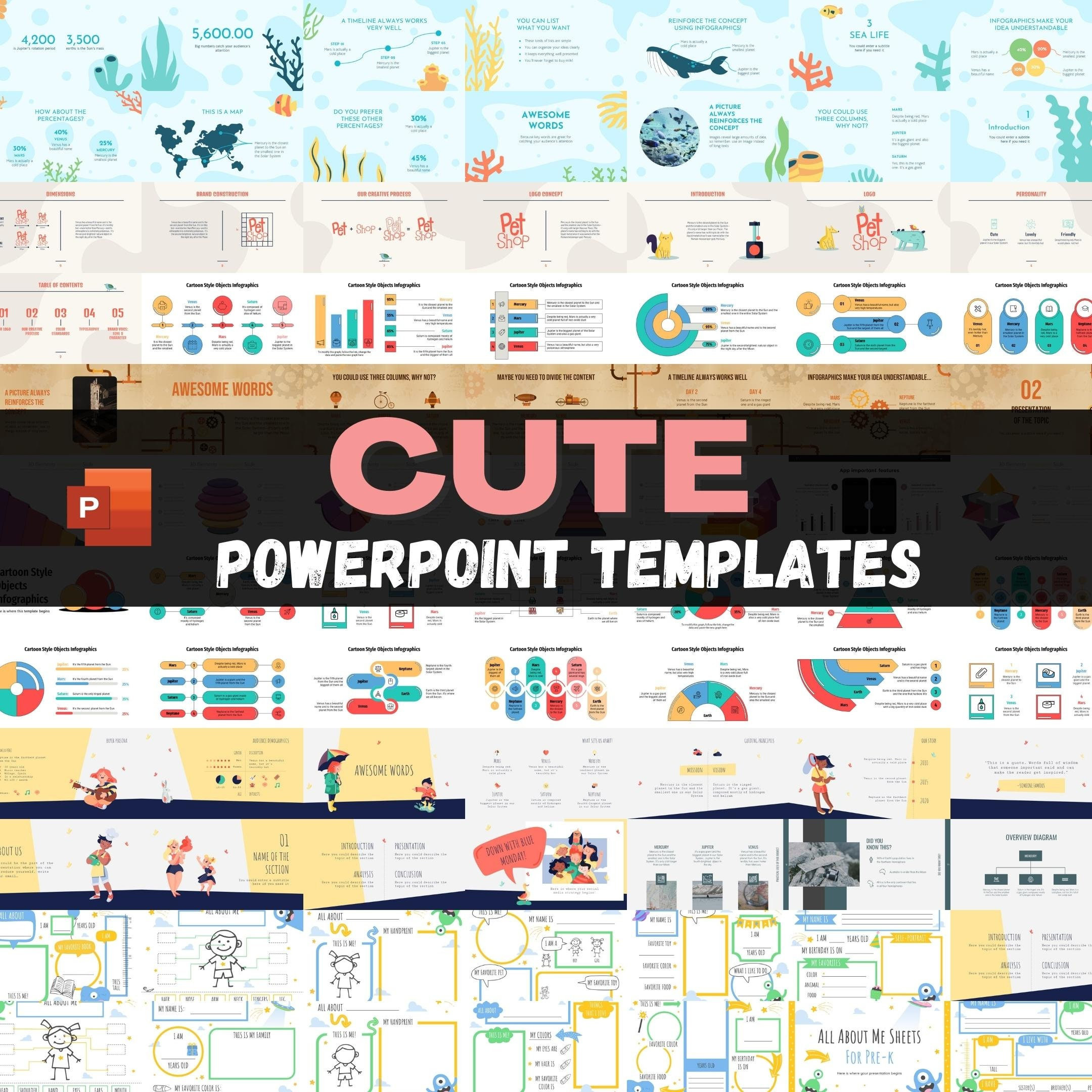 Cute Powerpoint Templates Bundle | Cute Presentation Template | Elegant ...