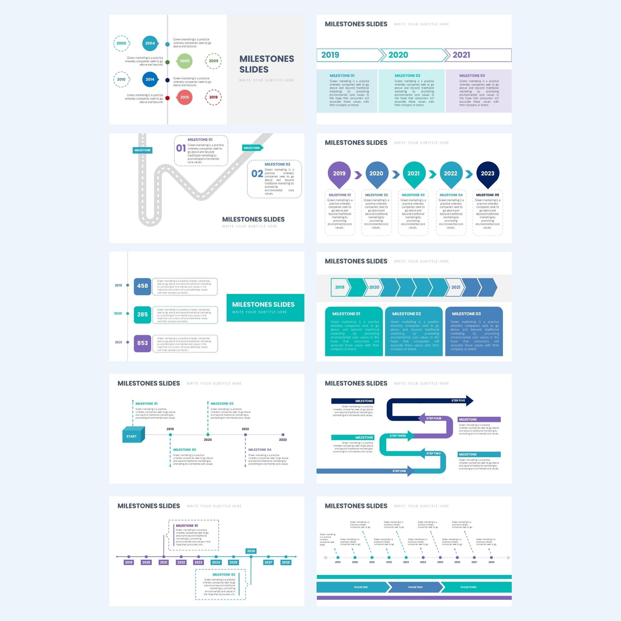 Milestone Chart Templates Powerpoint