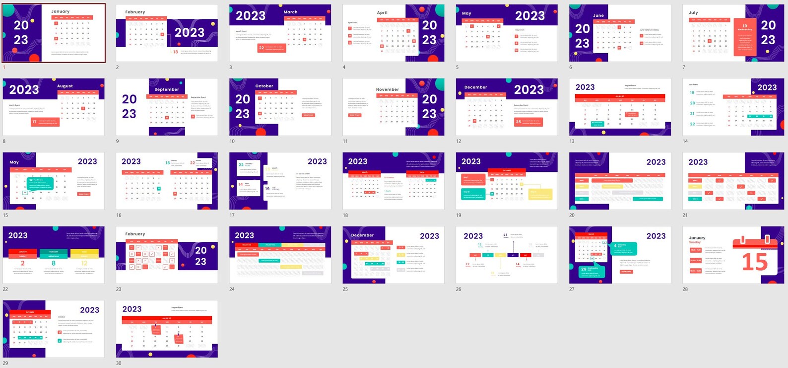 2023 Calendar Powerpoint Fully Editable Templates 2023 Calendar ...