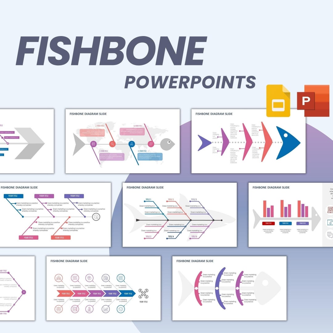 Fishbone Powerpoint Fully Editable Templates | Fishbone Charts ...