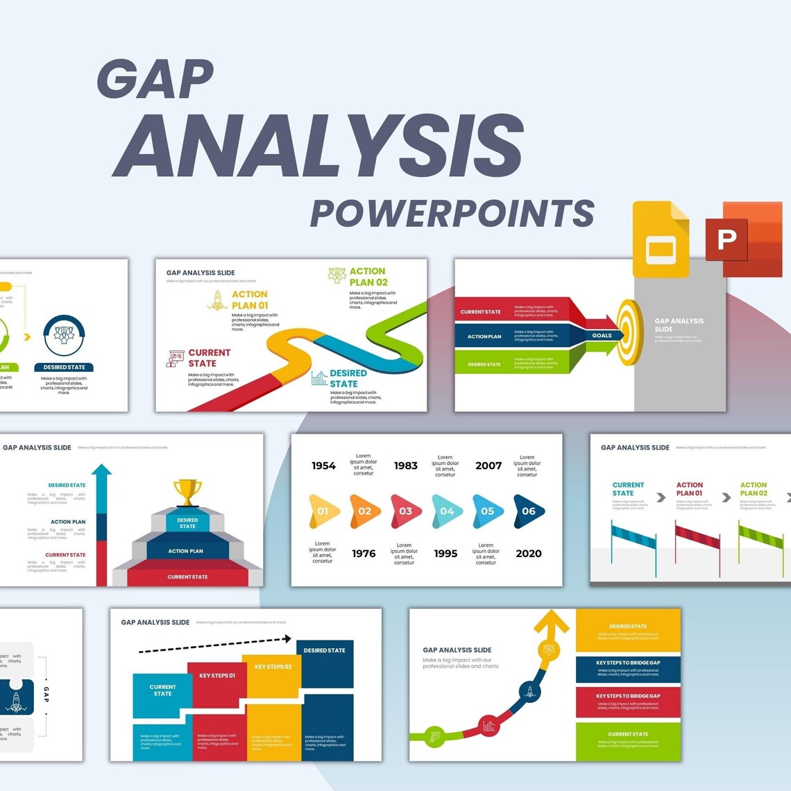 Gap Analysis Powerpoint Fully Editable Templates Goals Chart Powerpoint 4800