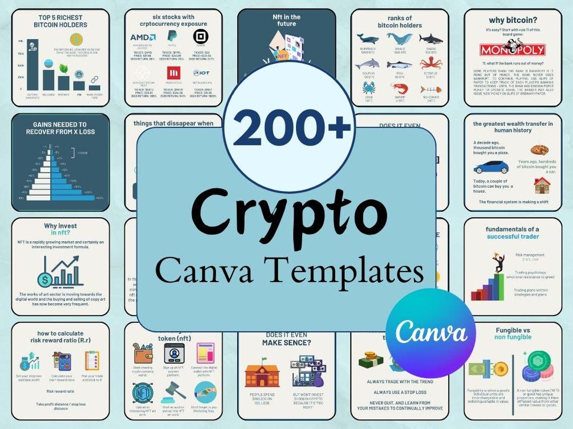 200+ Crypto Infographics Canva Templates | NFT Forex Instagram Posts ...