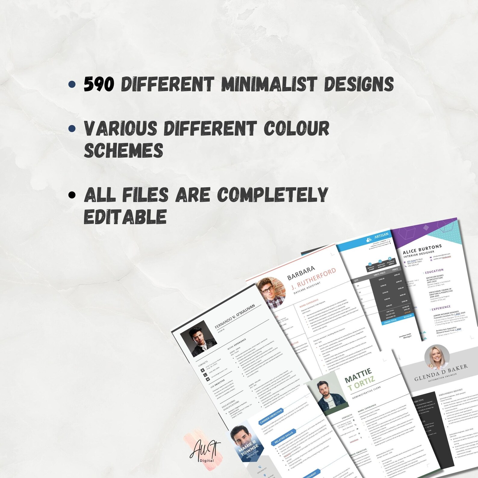 Resume Template Collection Modern Resume Templates - Etsy