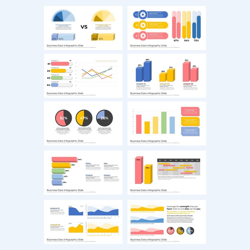 Business Data Chart Powerpoint Templates | Editable Presentation (33 ...