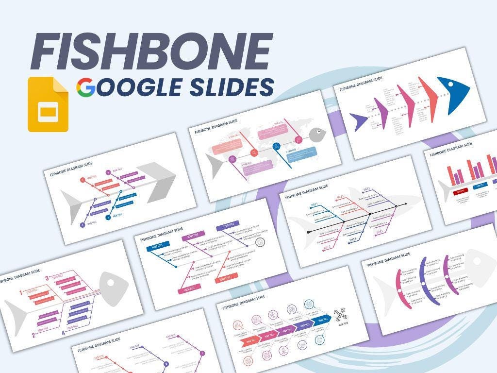 Fishbone Chart Google Slides Templates | Editable Presentation (digital ...