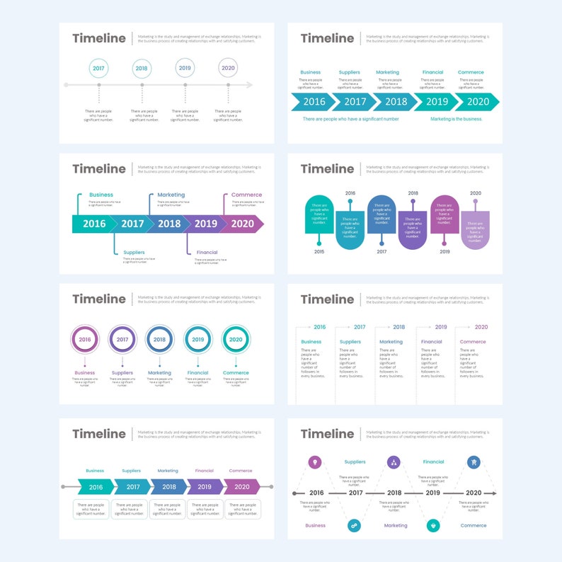 Timeline Powerpoint Fully Editable Templates Timeline Charts - Etsy