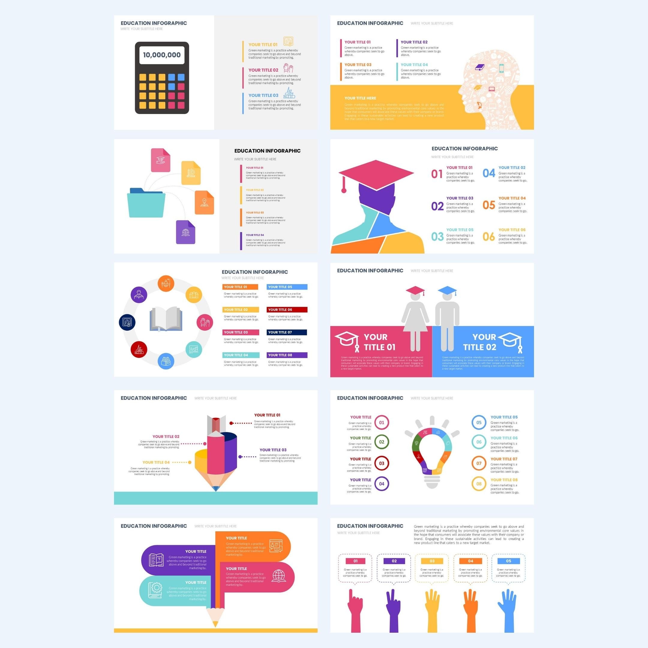 Education Charts Powerpoint Templates | Fully Editable (digital ...