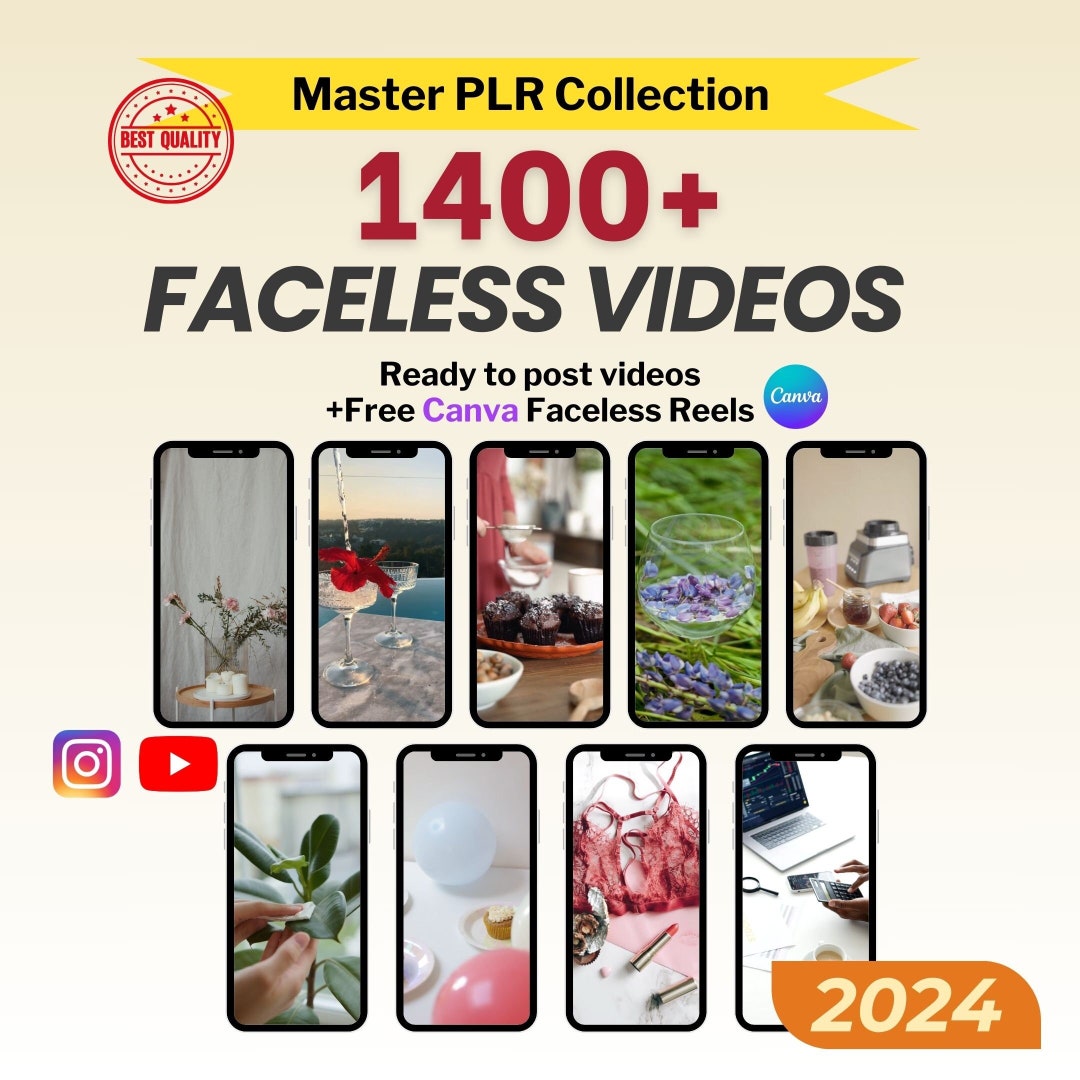 1400 Faceless Video Collection | PLR Videos | With Resell Rights ...