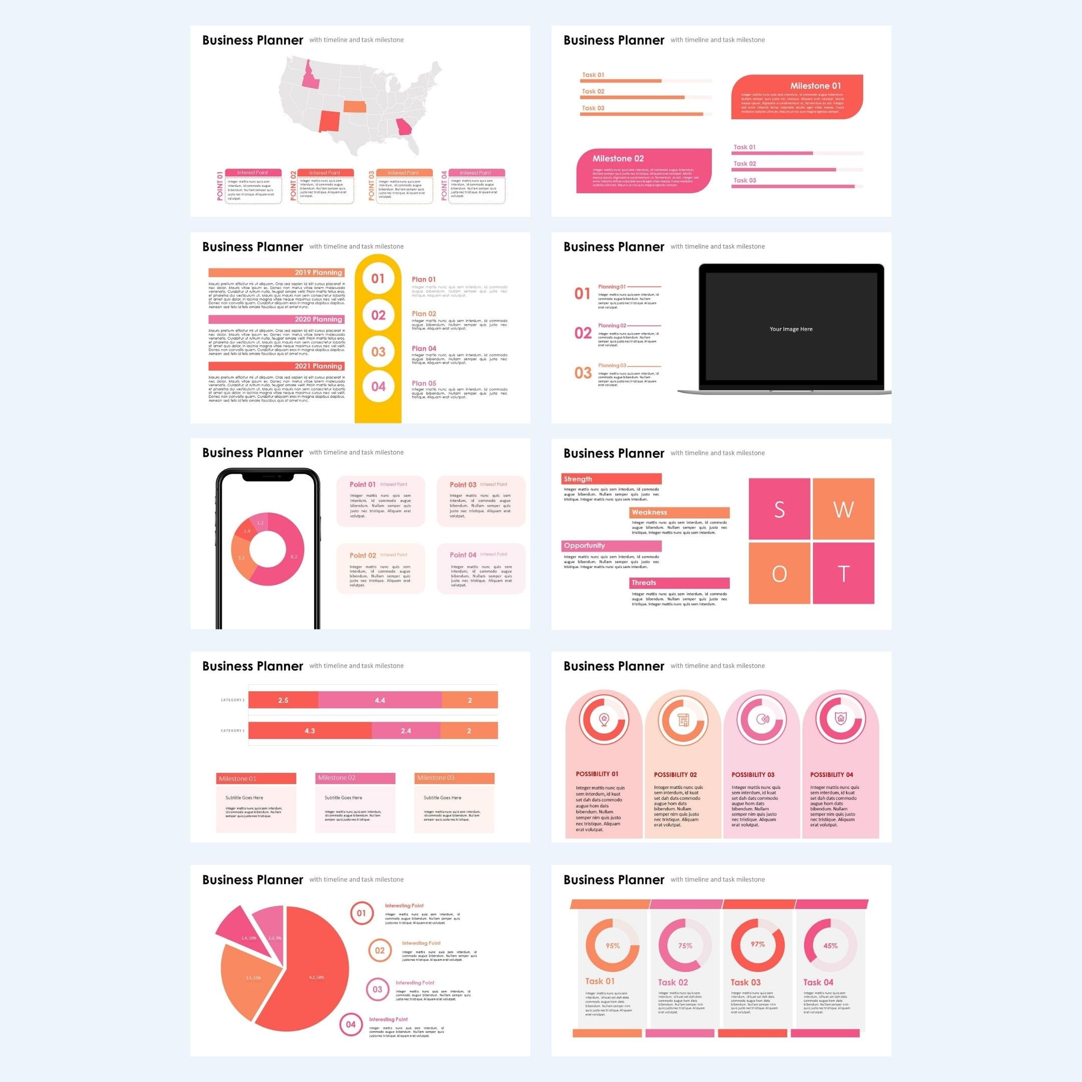 Editable Business Planner Powerpoint Templates | Presentation Template ...