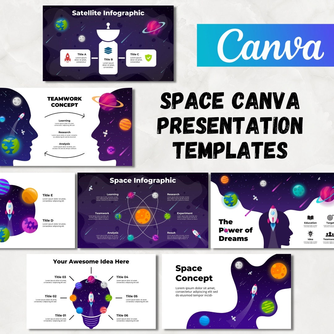 Space Canva Fully Editable Templates Space Canva - Etsy