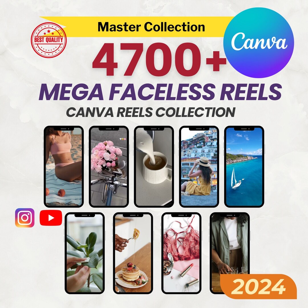 4700 Faceless Canva Video Collection | Canva Faceless Reels | Instagram ...