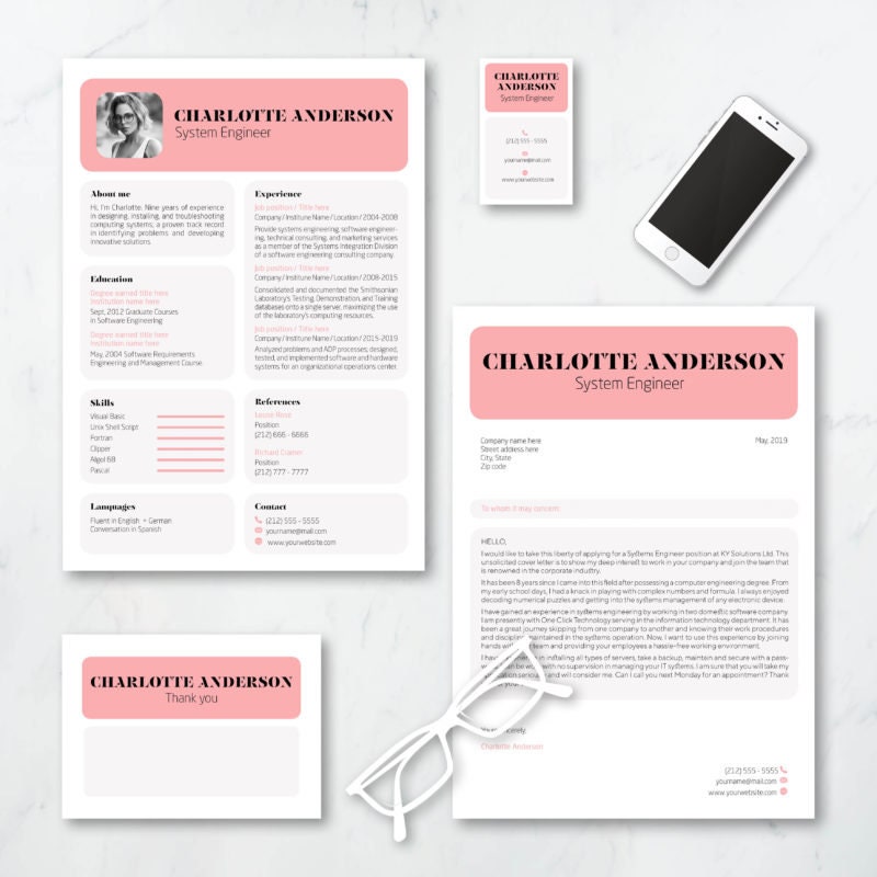 Resume Template Collection Modern Resume Template - Etsy