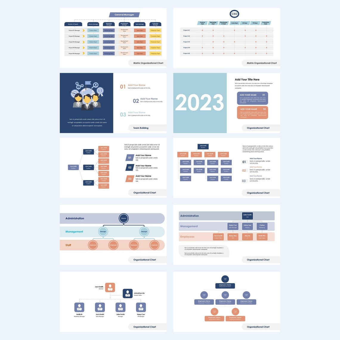 Organizational Chart Powerpoint Fully Editable Templates ...