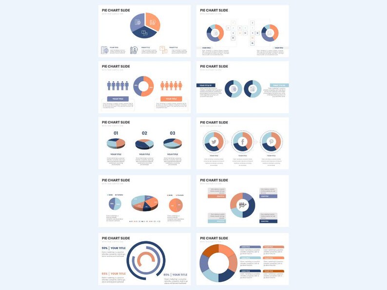 Pie Chart Google Slides Templates | Fully Editable (digital Download ...