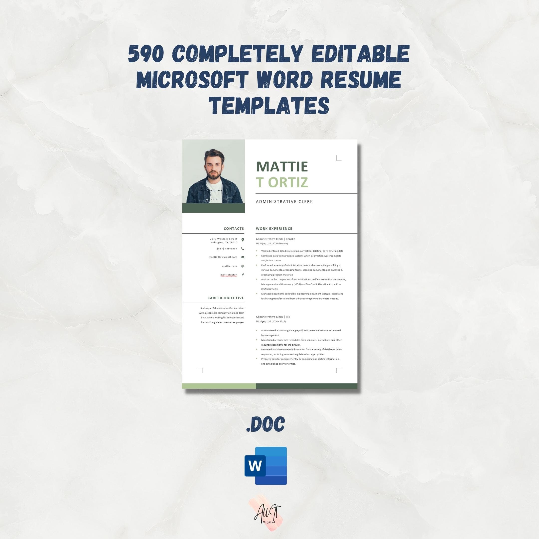 Resume Template Collection Modern Resume Templates - Etsy