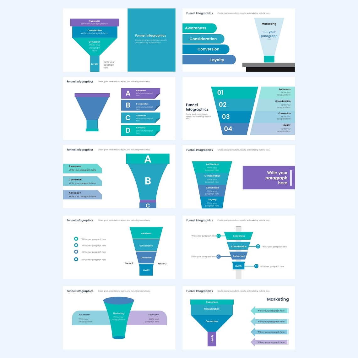 Funnel Charts Powerpoint Fully Editable Templates | Funnel Infographic ...