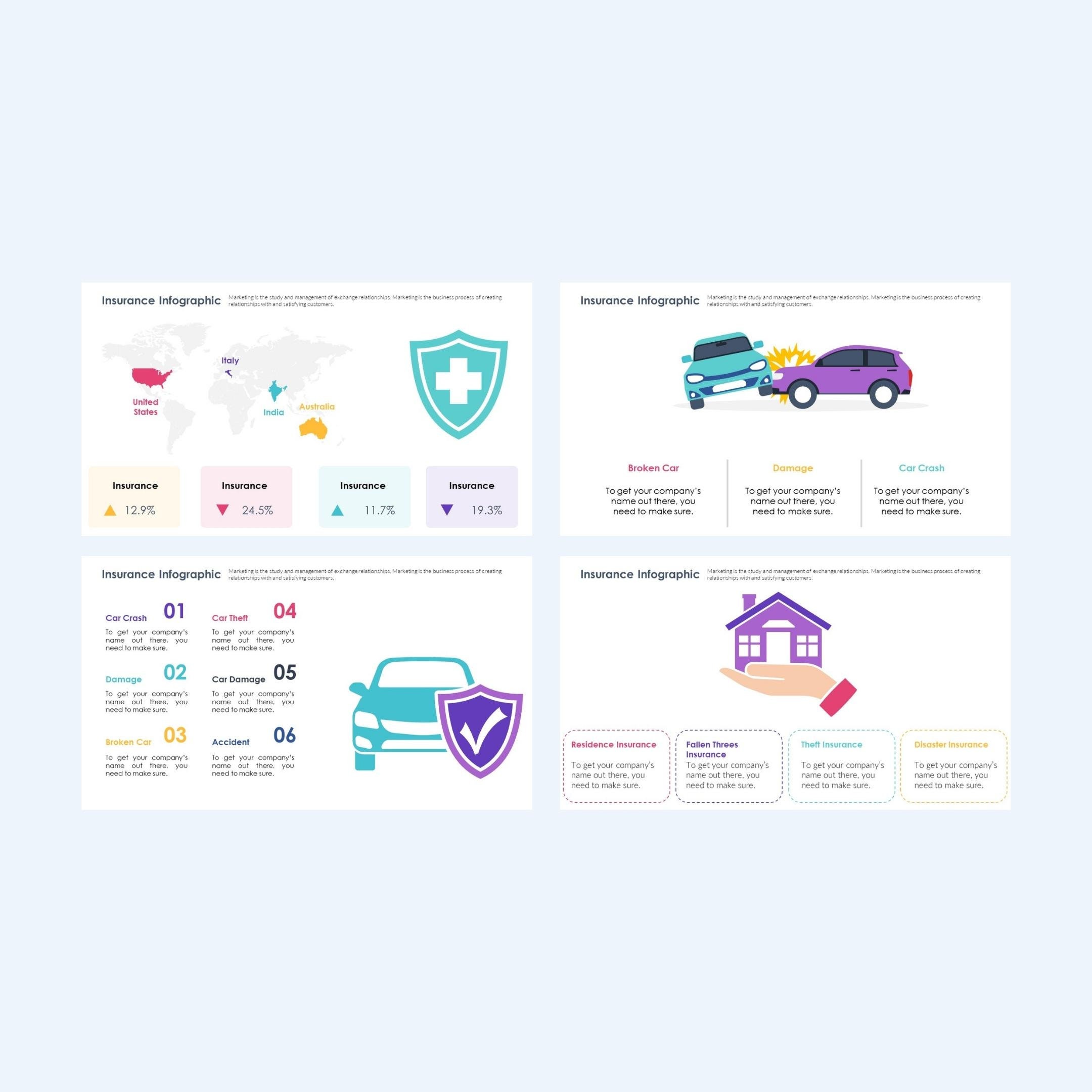 Insurance Powerpoint Fully Editable Templates Insurance Charts ...