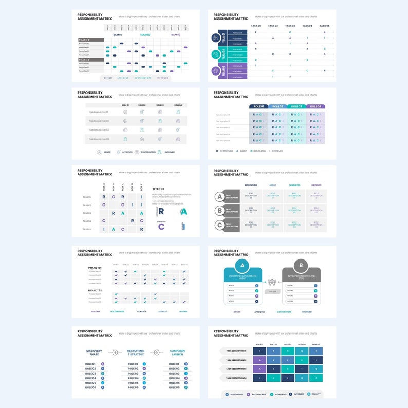 Responsibility Matrix Powerpoint Fully Editable Templates - Etsy