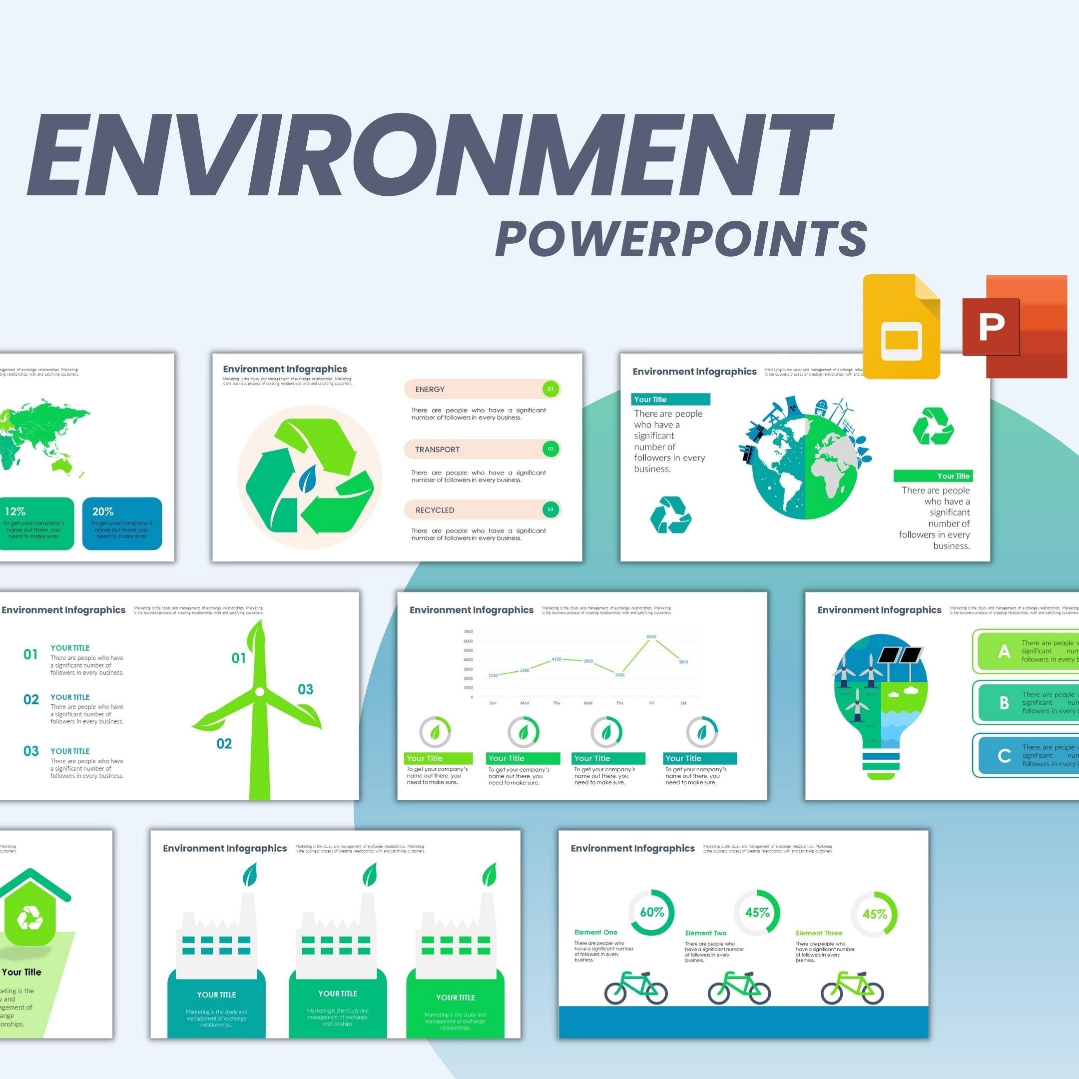 Environment Powerpoint Fully Editable Templates | Environment Charts ...