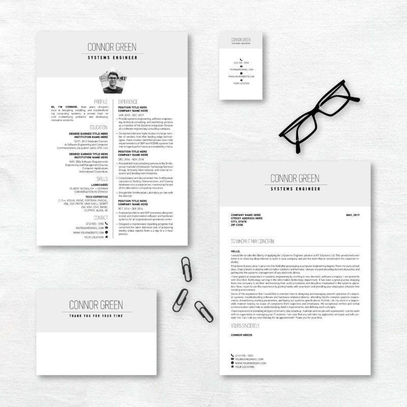 Resume Template Collection Modern Resume Template - Etsy