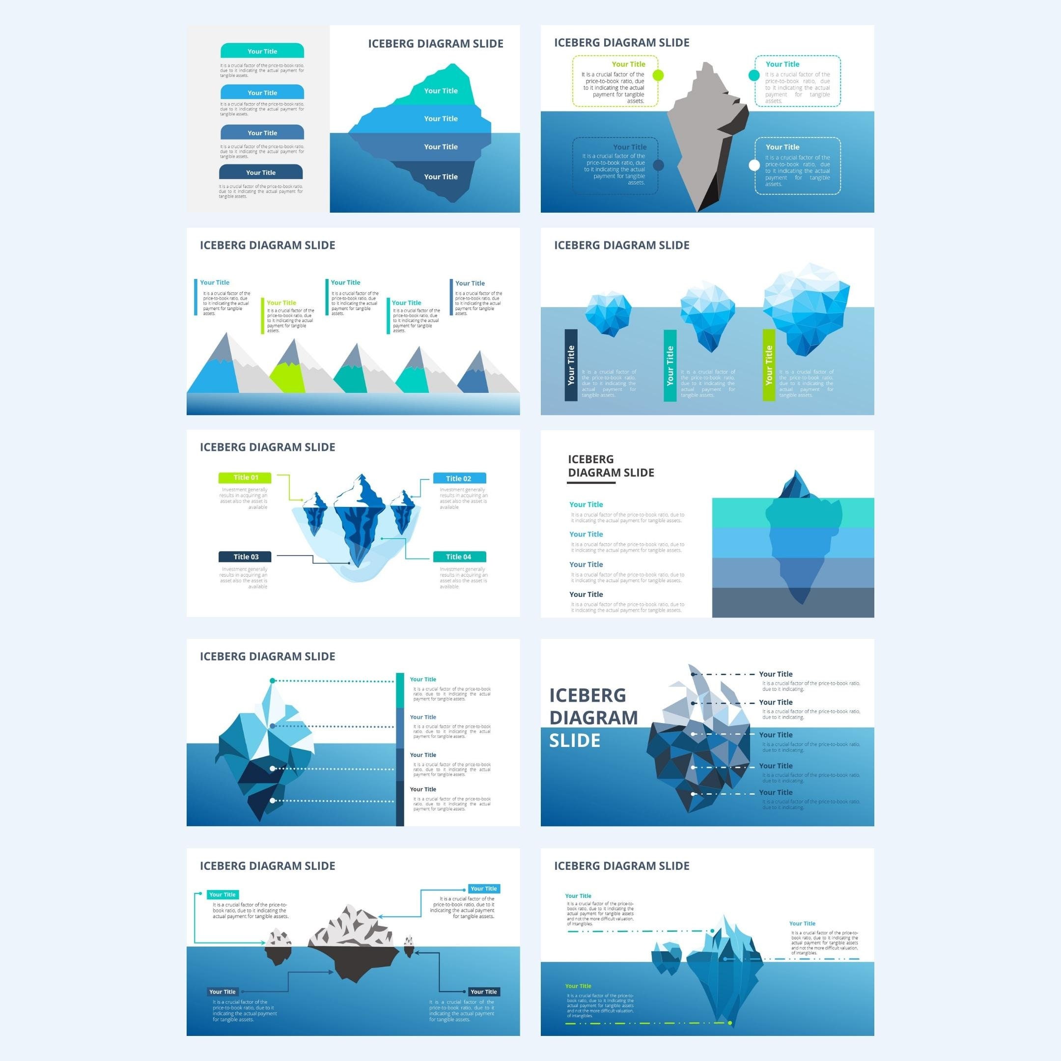 Iceberg Charts Powerpoint Fully Editable Templates | Iceberg Powerpoint ...
