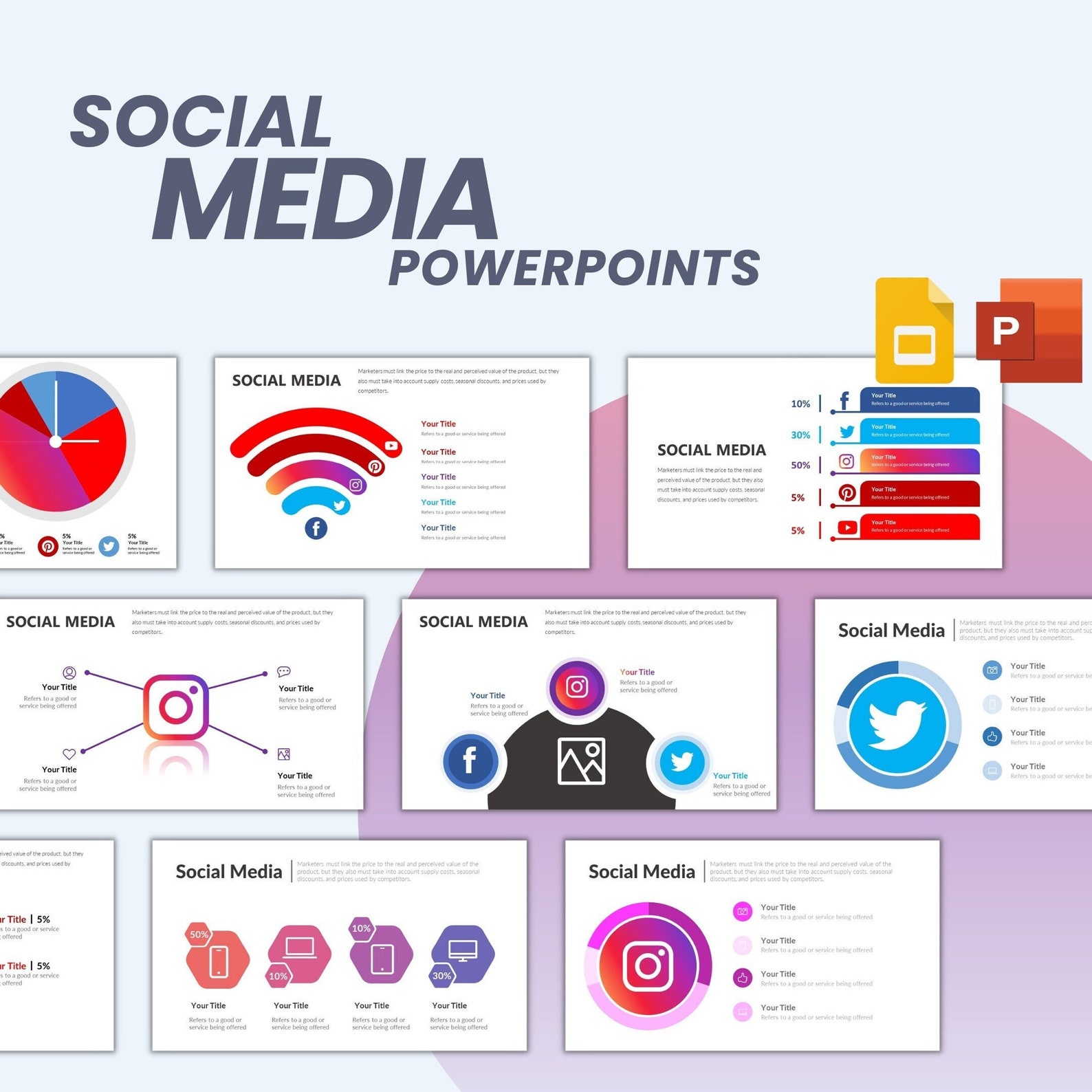 Social Media Charts Powerpoint Fully Editable Templates Social Media ...