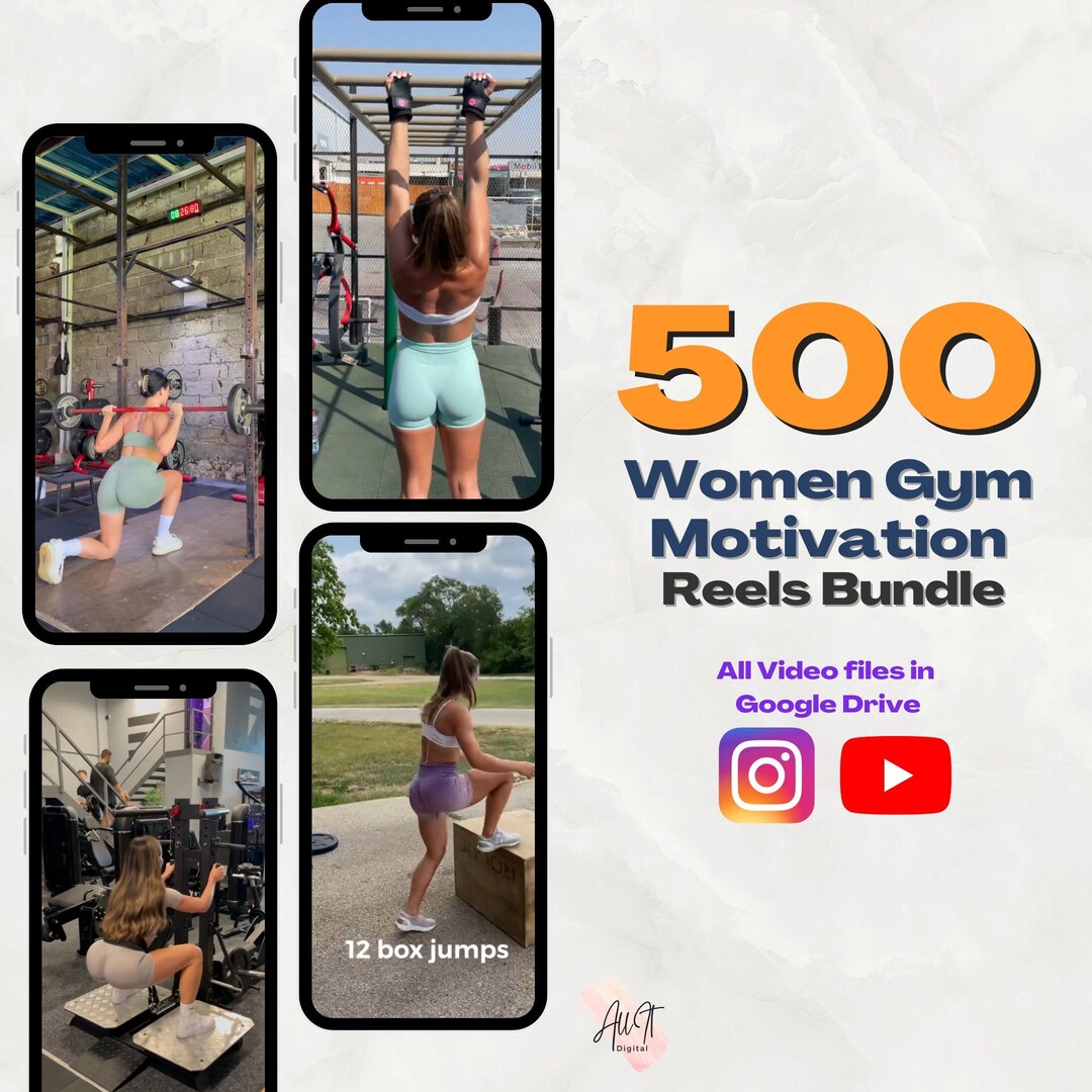 500 Women Gym Motivational Videos | Gym Reels | Instagram Templates ...