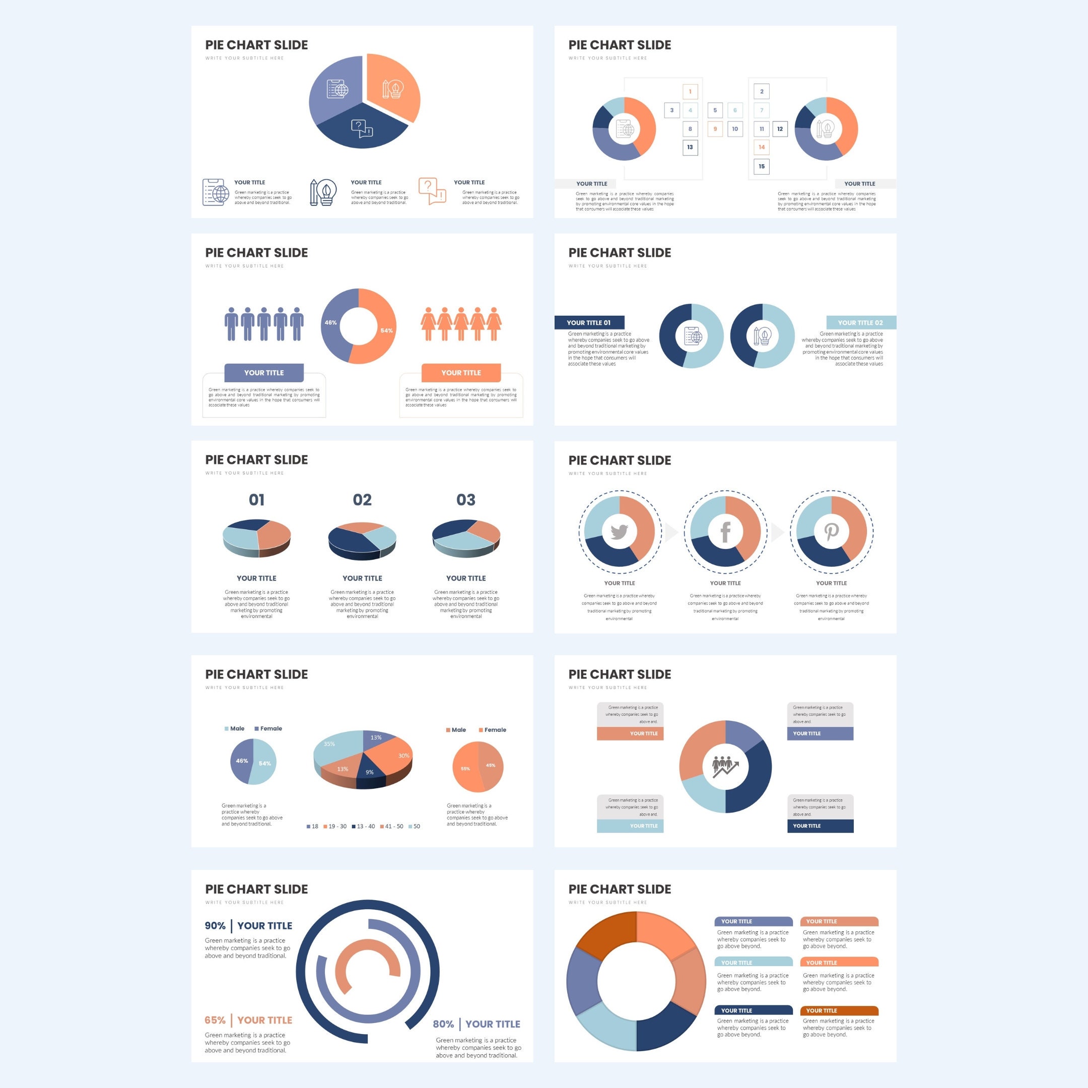Pie Chart Powerpoint Fully Editable Templates | Pie Charts Powerpoint ...