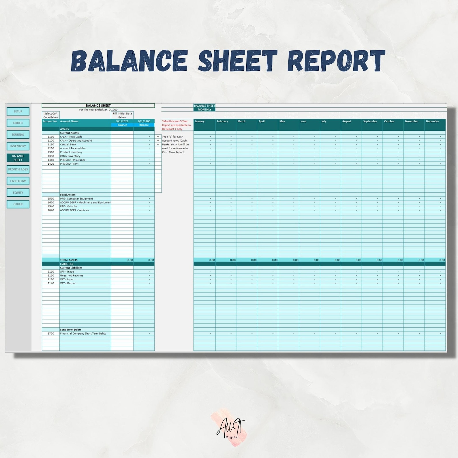Business Accounting System Excel Template | Small Business Bookkeeping ...