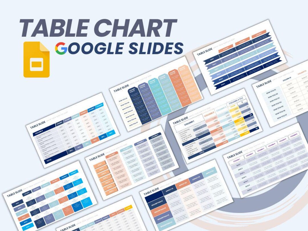 Table Chart Google Slide Fully Editable Templates | Table Chart Slide ...