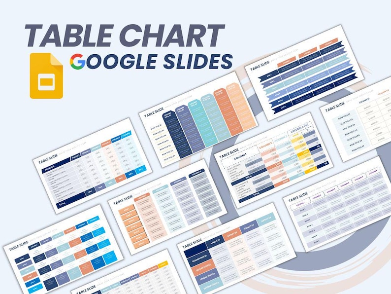Table Chart Google Slide Fully Editable Templates | Table Chart Slide ...