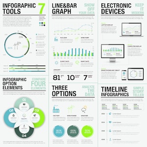 Infographic Tools Vector Templates | Vector Infographics | Illustrator ...