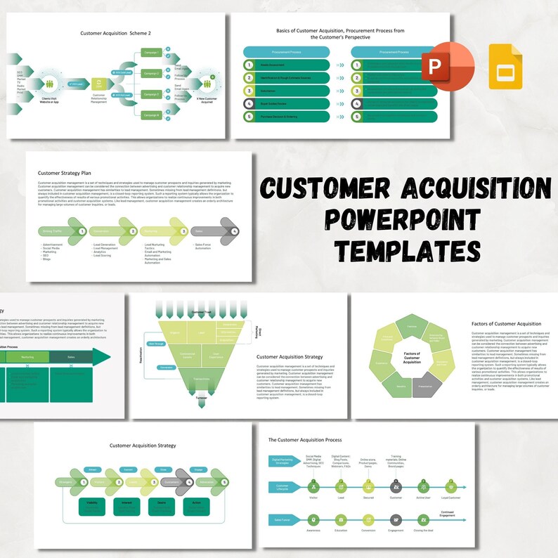 Customer Acquisition Chart Powerpoint Fully Editable Templates Customer ...