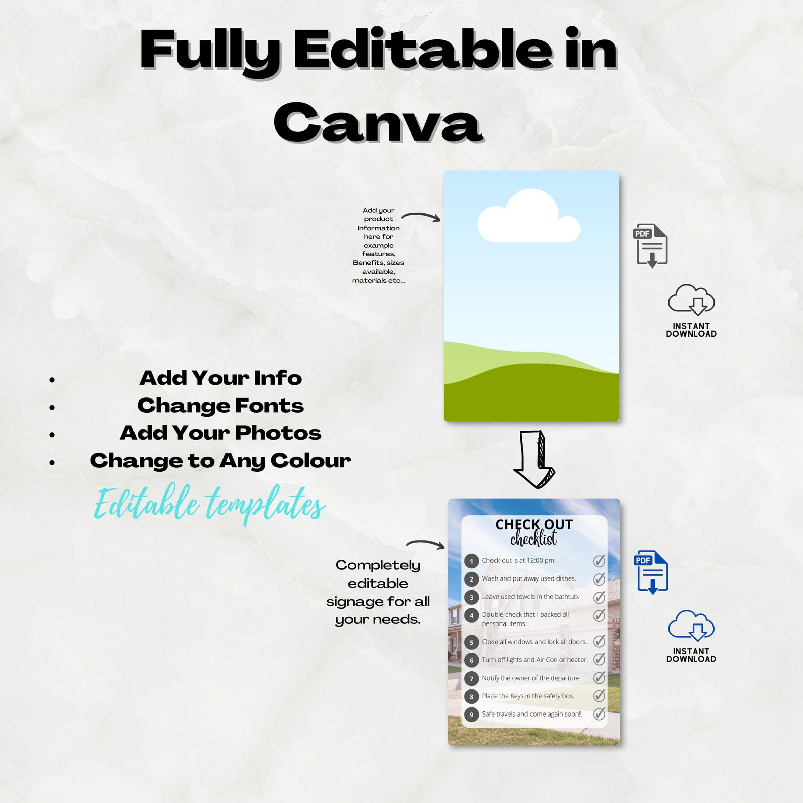 30 Etsy Fully Editable Digital Products Listing Templates - Etsy