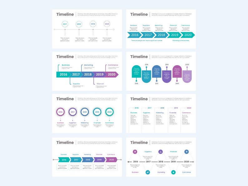 Timeline Google Slides Templates | Fully Editable Charts - Etsy