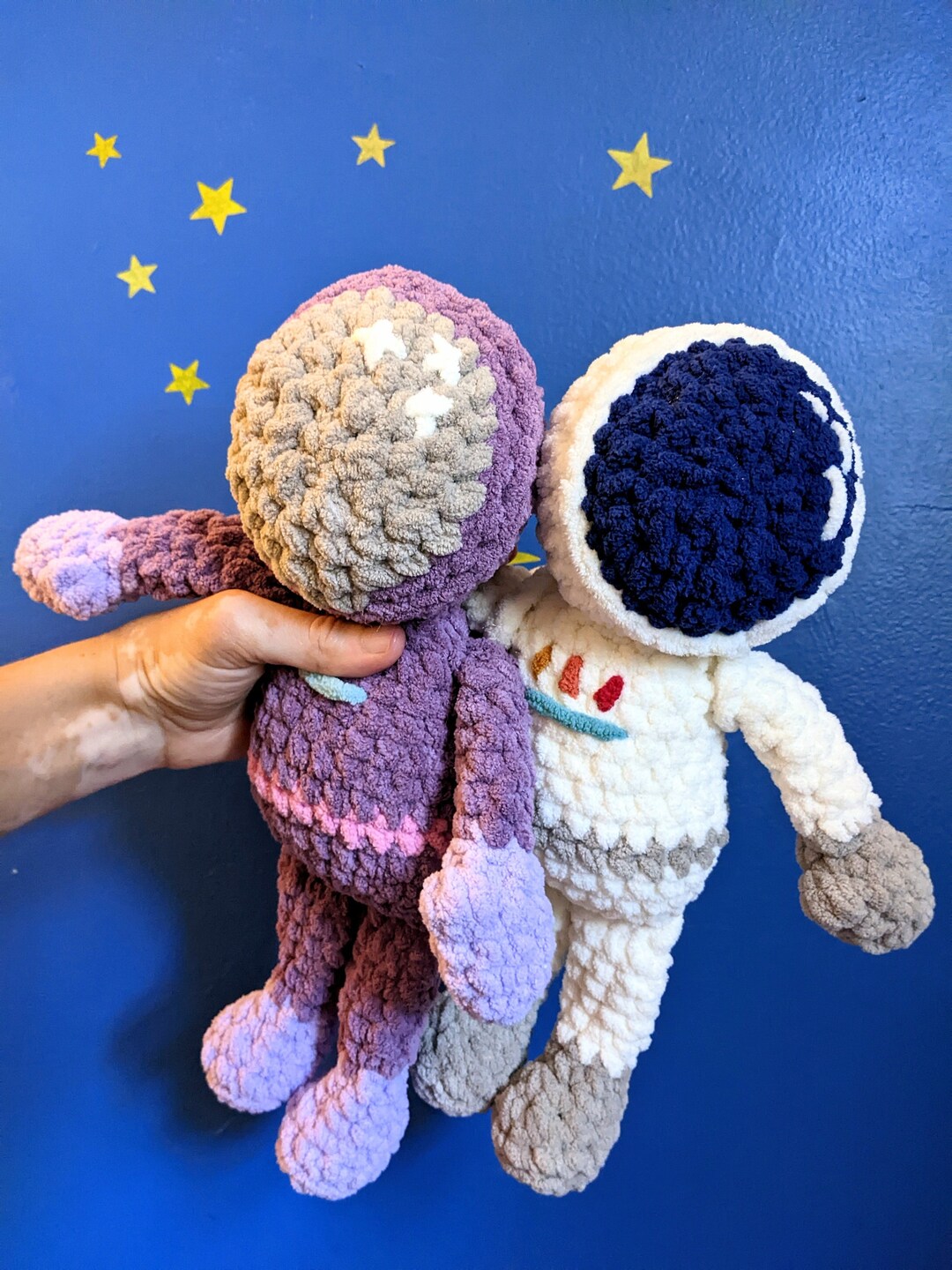 Astronaut Crochet Stuffey | Stuffed Astronaut | Alien Finger Puppet Add ...