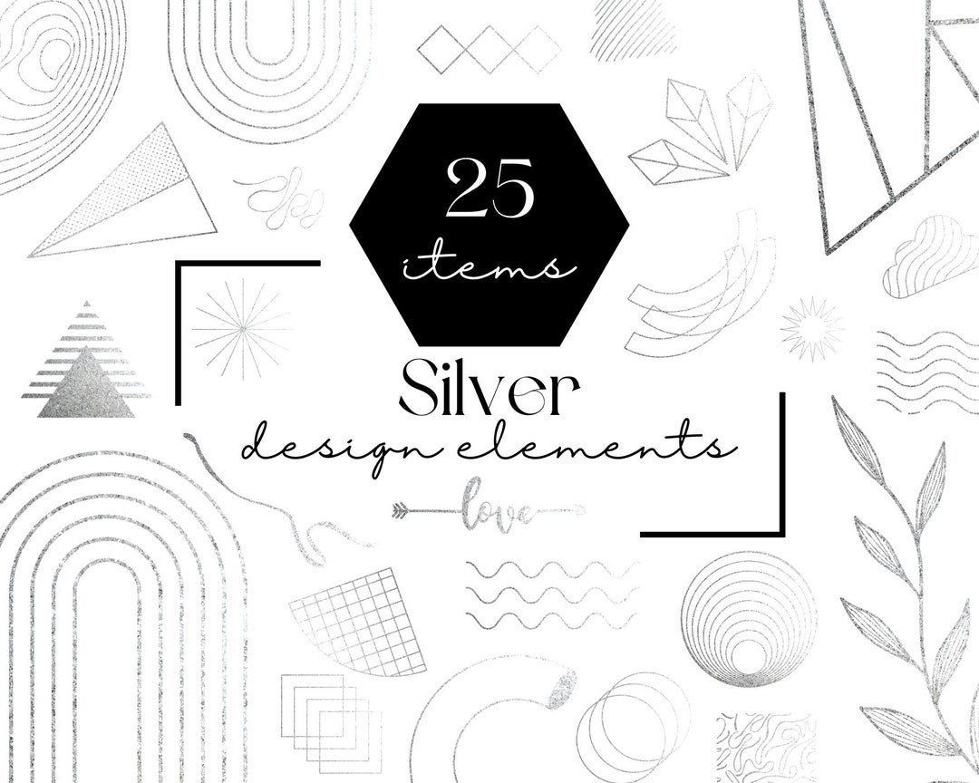Silver Design Elements Silver Designs Design Elements Metallic Clipart ...