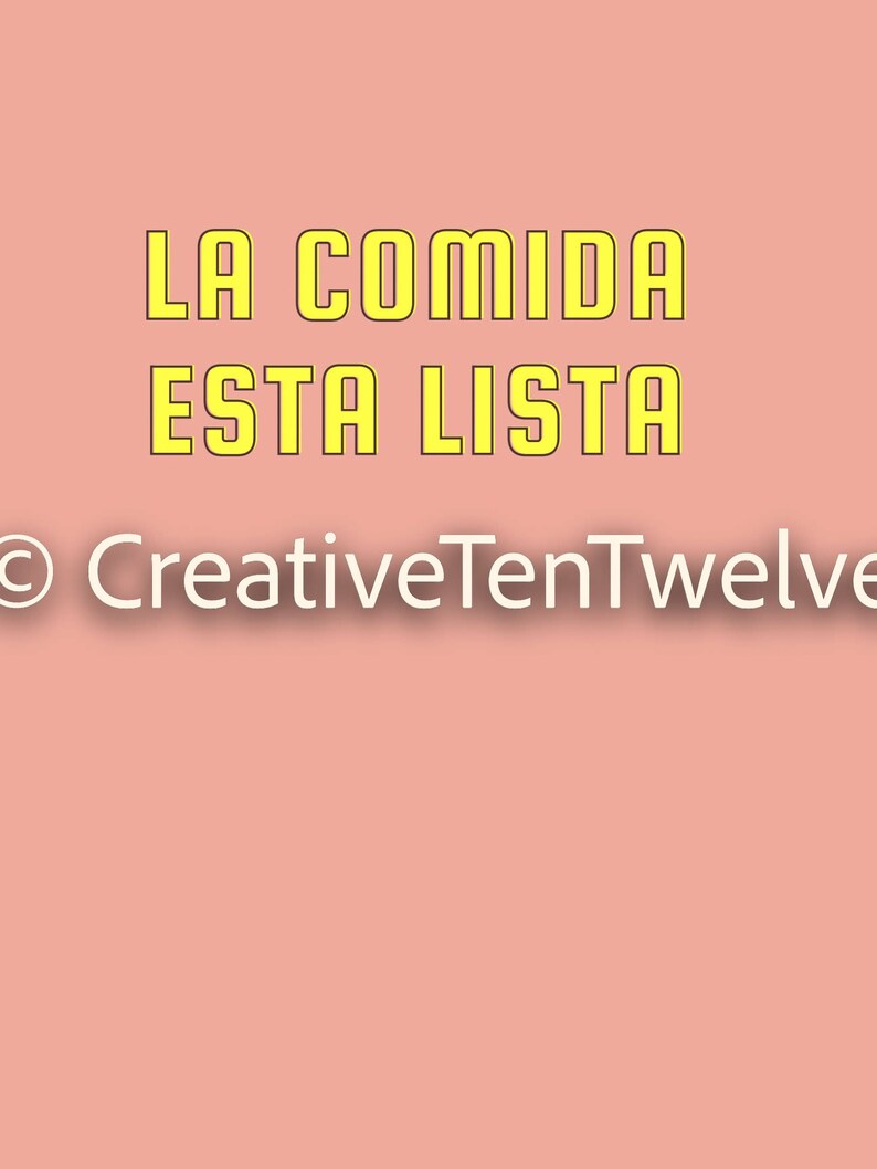 La Comida Esta Lista Arte Digital - Etsy