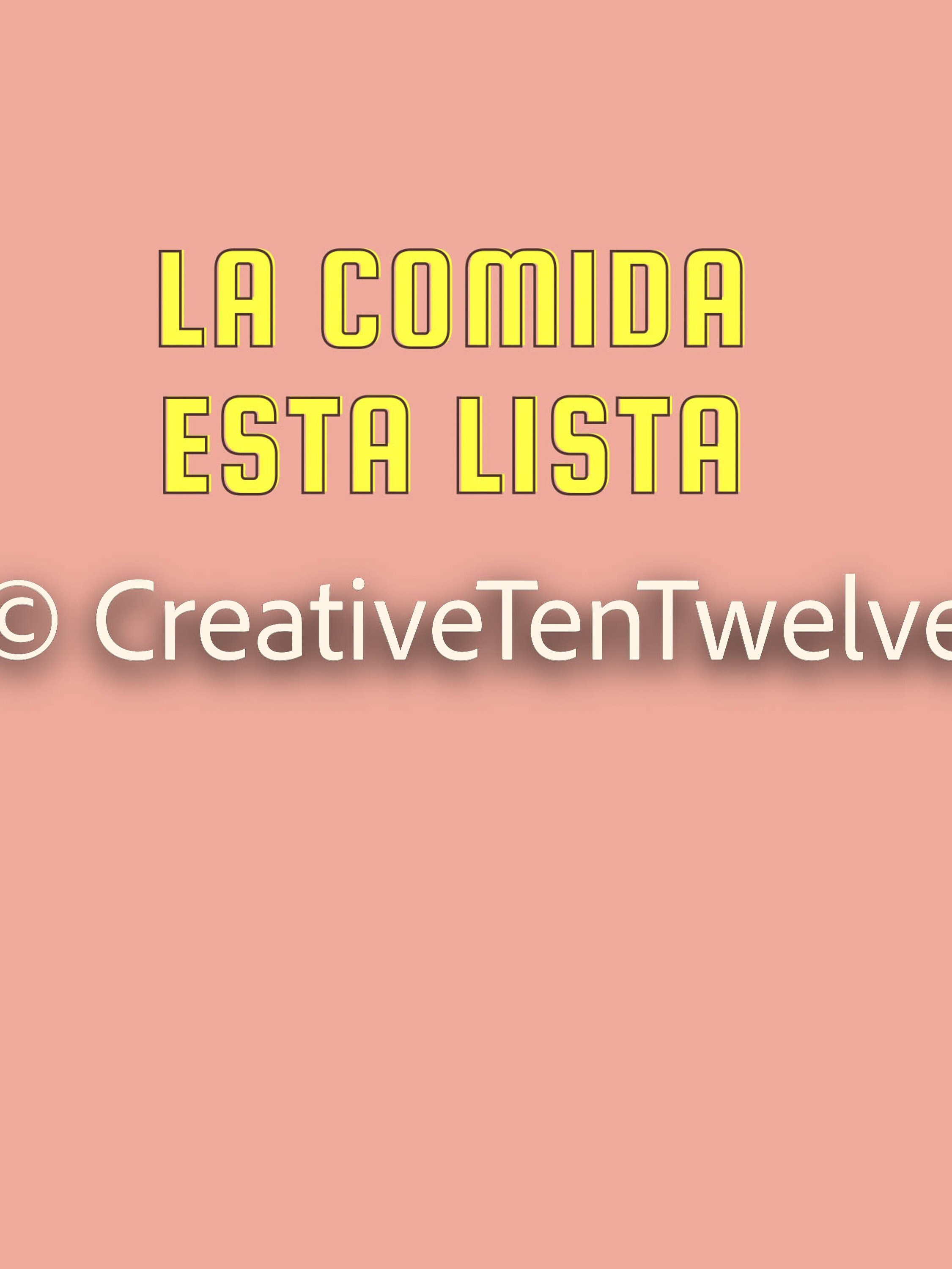 La Comida Esta Lista Arte Digital - Etsy