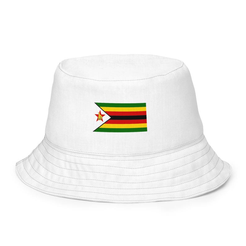 Zimbabwe Flag Reversible Bucket Hat, Africa Fashion - Etsy