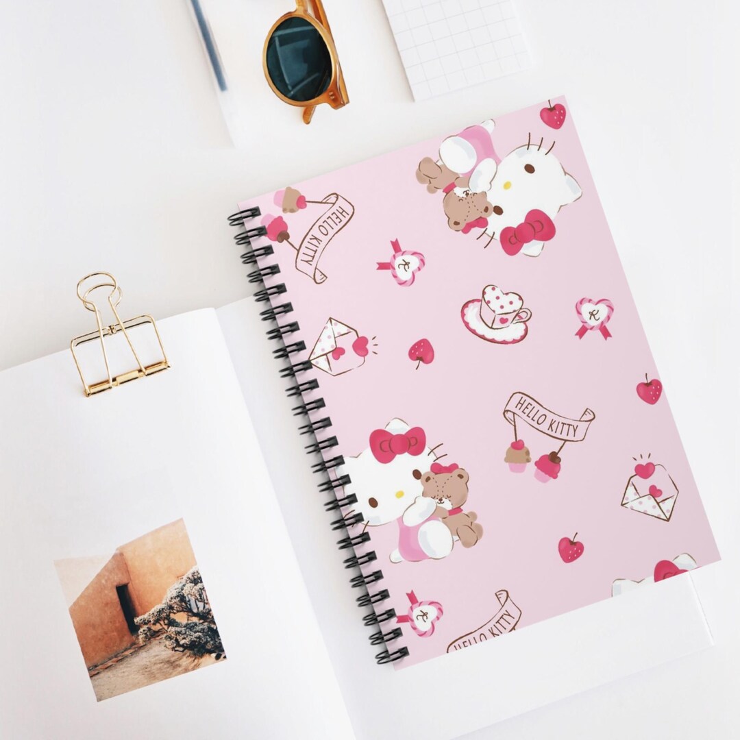 Cute Hello Kitty Spiral Notebook Perfect for School, Journaling, Gifts ...