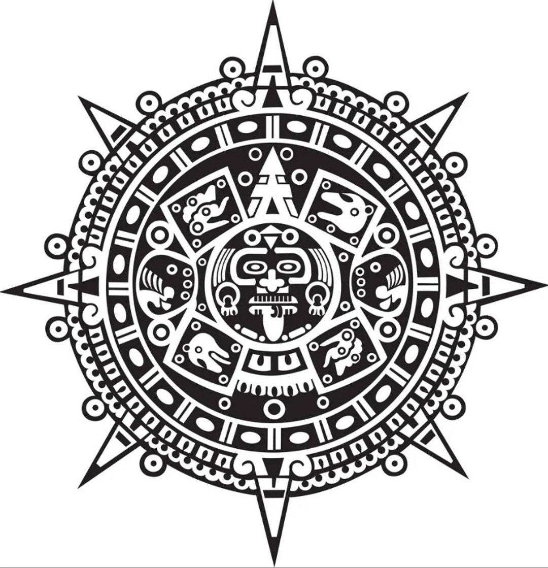 Aztec Calendar, Simplified Aztec Calendar - Etsy