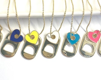 Heart Soda Tab Necklace - Etsy