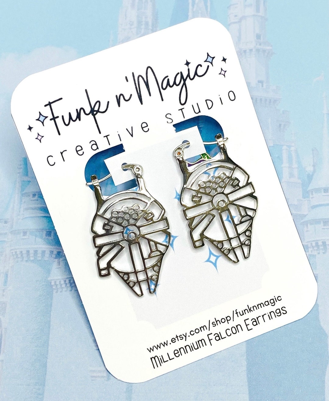 Disney Inspired Star Wars Millennium Falcon Earrings Sci-fi Earrings ...