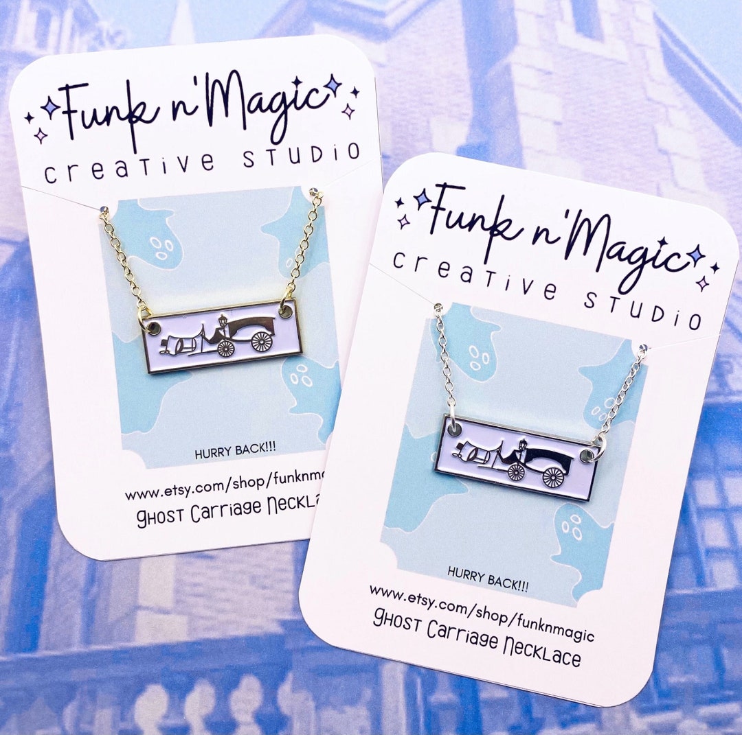 Ghost Carriage Necklace | Haunted Mansion Inspired | Enamel Charm ...