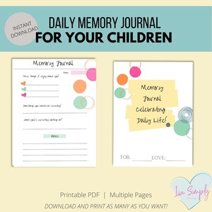 Childhood Memory Journal, Keepsake Book, Daily Affirmations, Book From ...